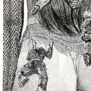 Original "tough Skin" Stipple Ink Drawing: Avant-garde Feminist Art - Etsy