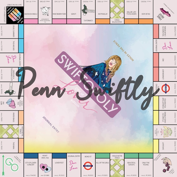 Taylor Swify Monopoly - Etsy