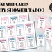 Baby Shower Taboo Game Printable Baby Shower Party Game Fun for Kids ...