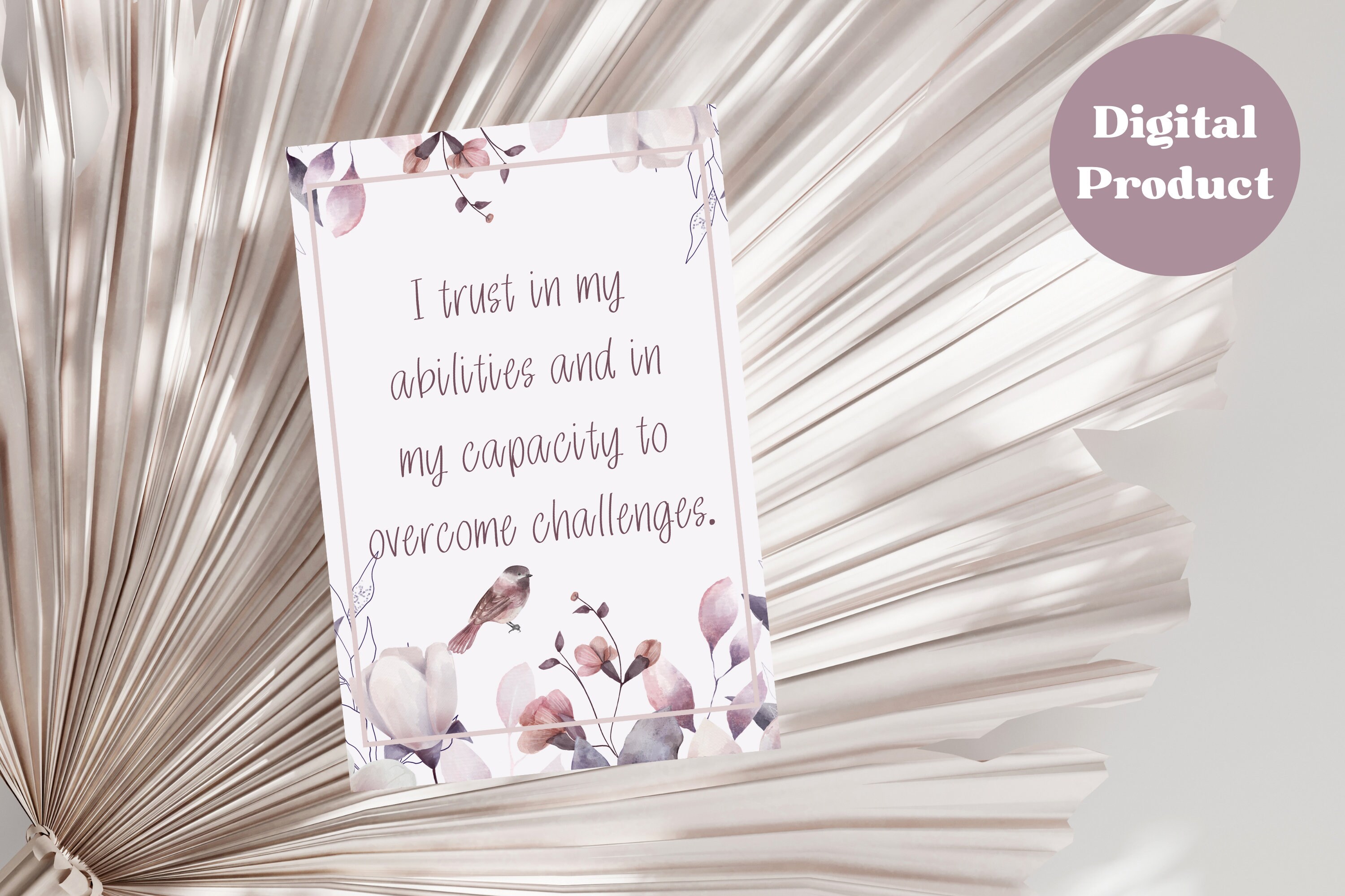 20 Affirmation Cards Digital Download, Self-love Affirmation Deck ...
