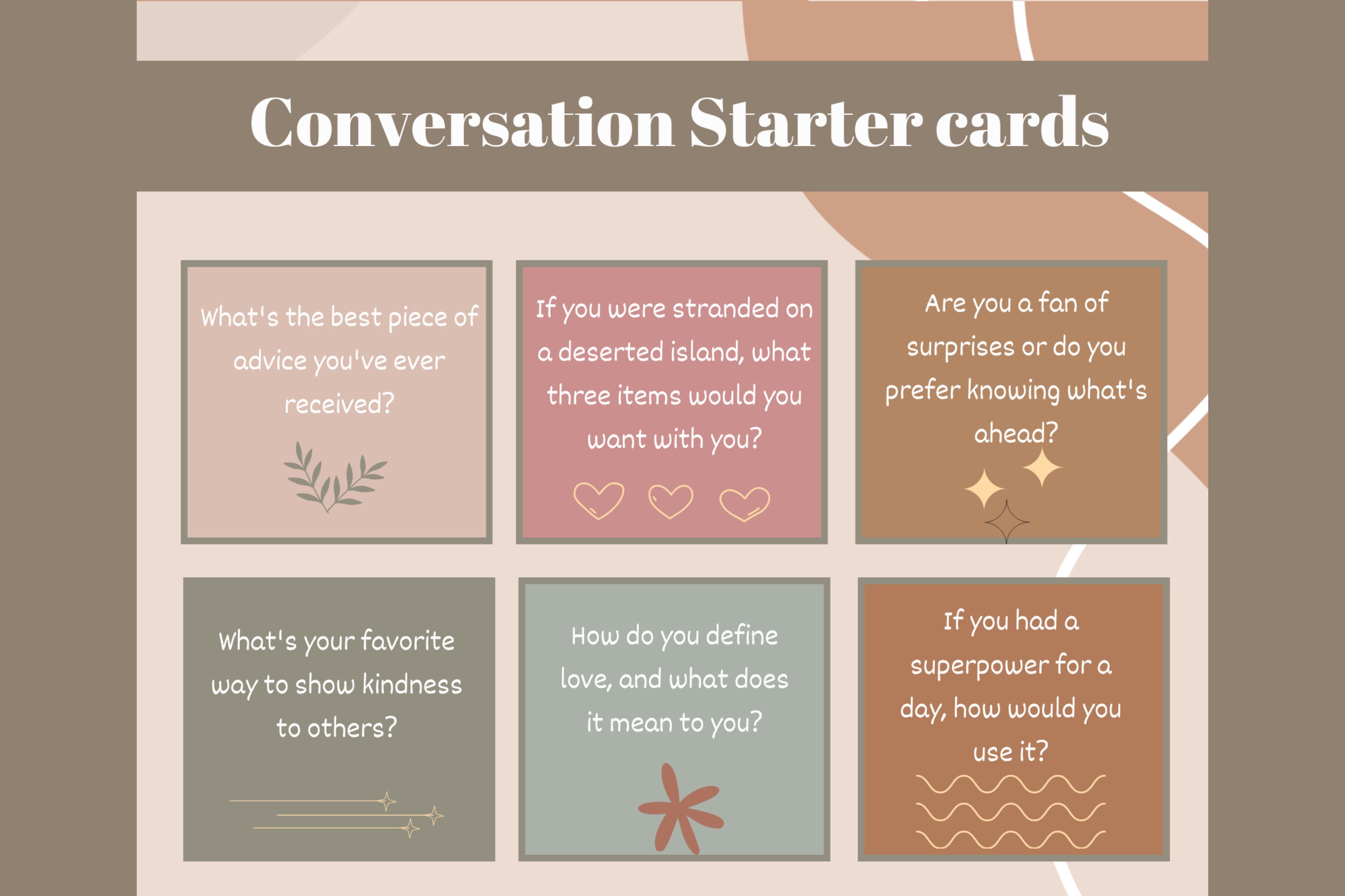 120 Conversation Starters for Dates, Conversation Starter, Dinner ...