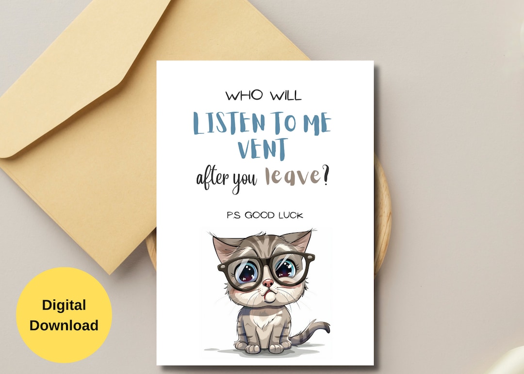 Say Goodbye With Humor: Farewell Card for a New Job, Coworker Gift ...