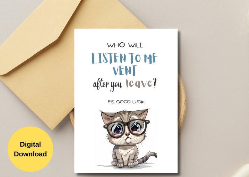 Say Goodbye With Humor: Farewell Card for a New Job, Coworker Gift ...