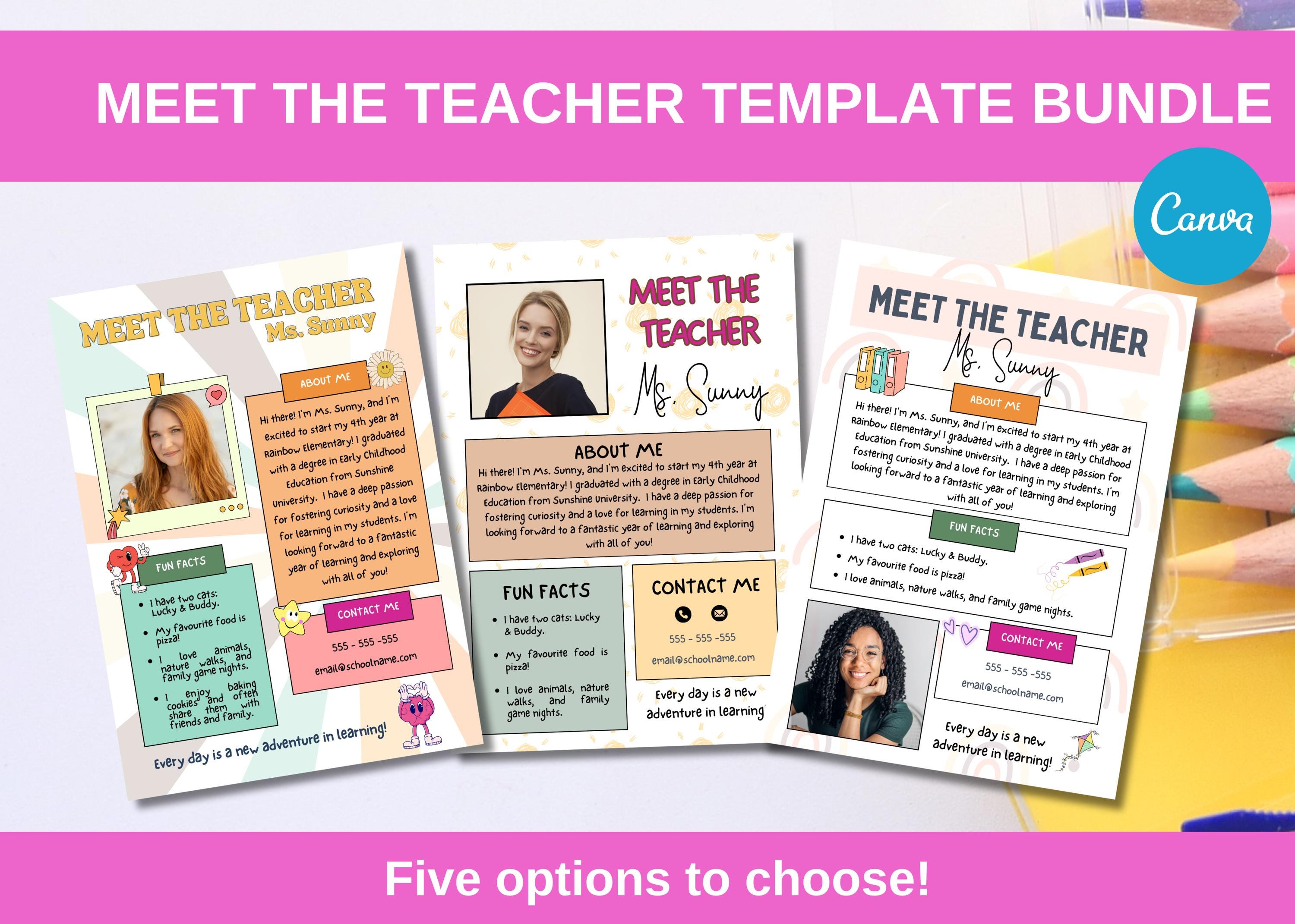 Meet the Teacher Template Bundle, Newsletter, Open House, Boho ...
