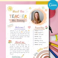 Meet the Teacher Template, Meet the Teacher Letter, Canva Meet the ...