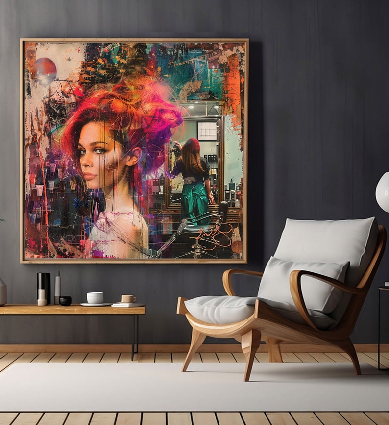 Unique Hair Salon Art: Vibrant Salon Muse - One-of-a-kind Hair Salon ...