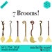 7 Brooms Stencil Set, Broom, Witch Broom, Halloween Svg Bundle, Spooky ...