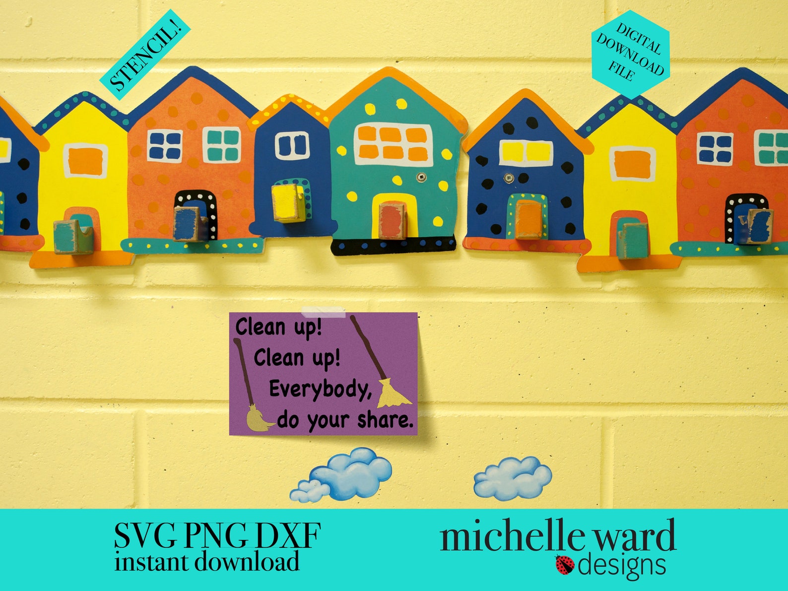 7 Brooms Stencil Set, Broom, Witch Broom, Halloween Svg Bundle, Spooky ...