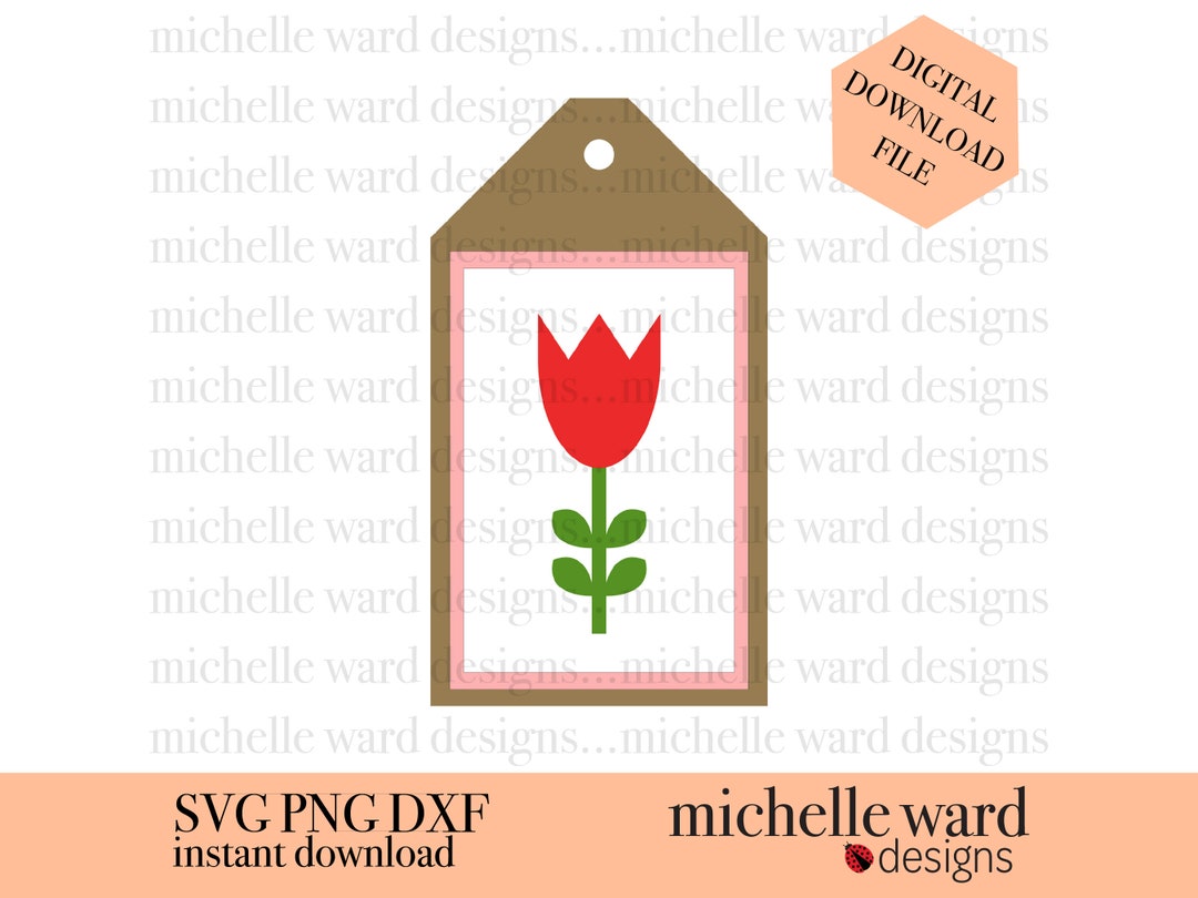 Tulip, Tulip Svg, Spring Svg, Flower Svg, Gift Tag, Spring, Gift Tags ...