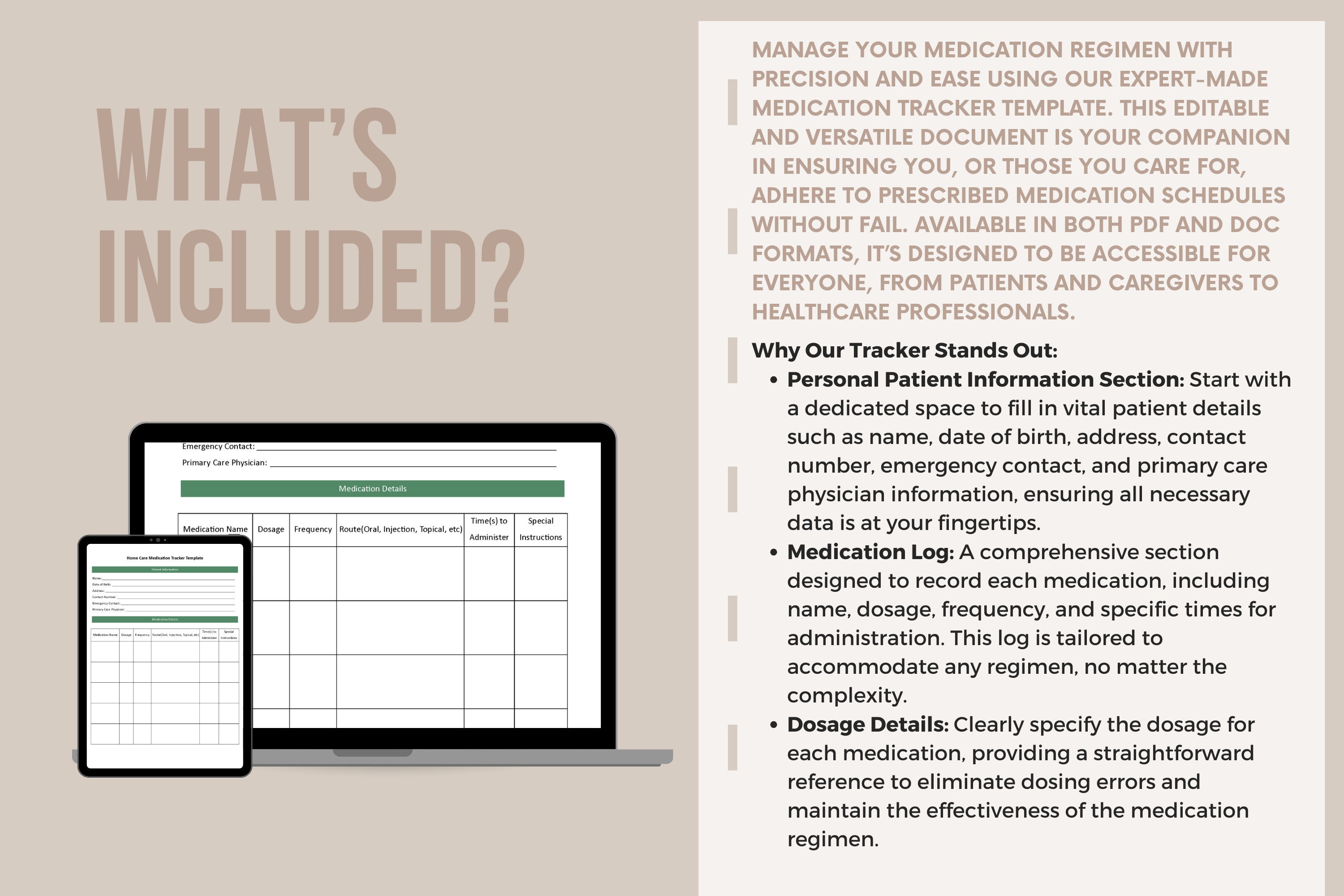 Medication Tracker Printable Editable Template | Medication Log Sheet ...
