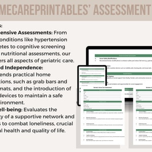 Geriatric Home Care Assessment, Home Care Business Forms, Geriatric ...
