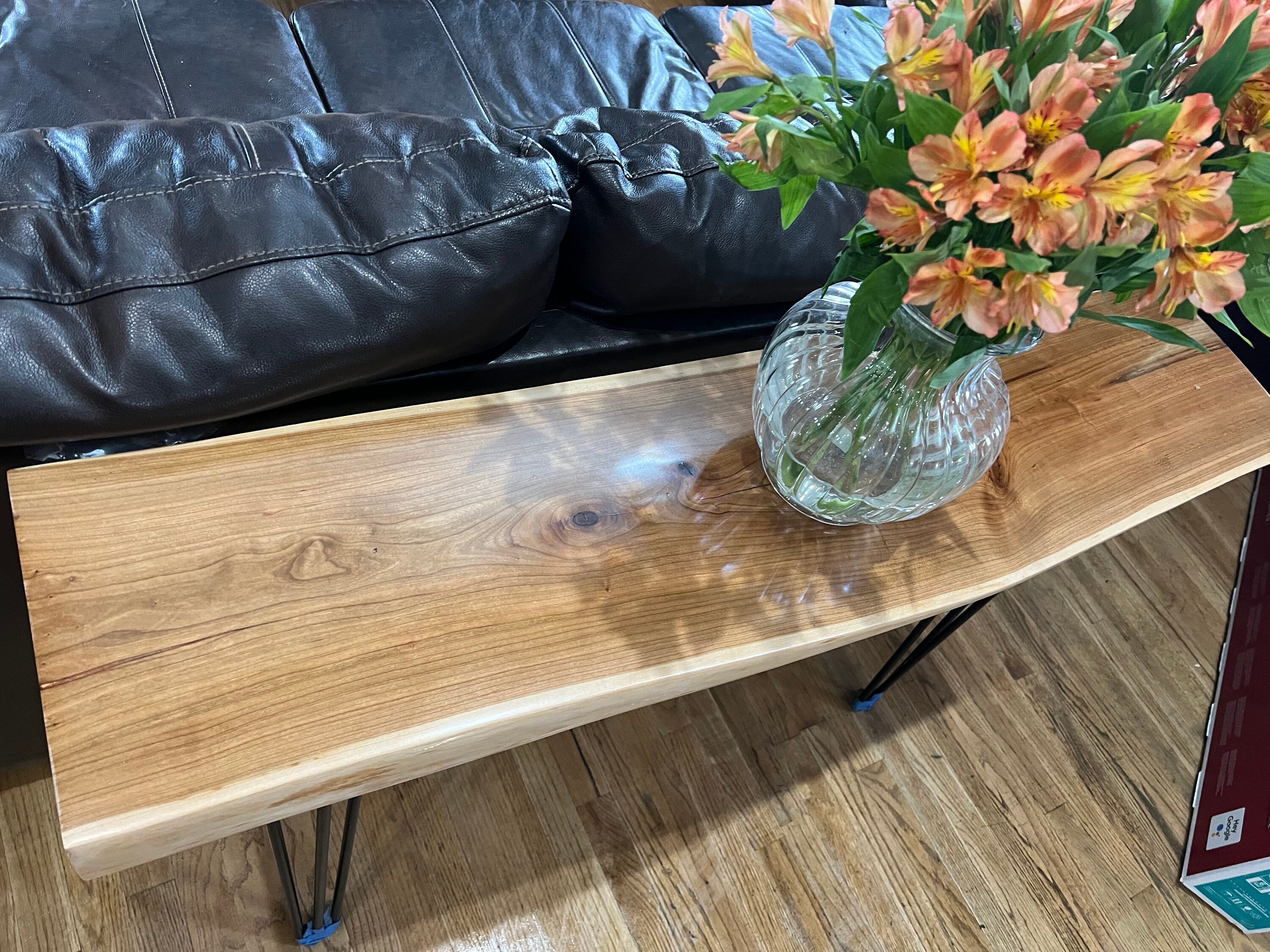 Live Edge Cherry Console Table Sofa Table Hallway Table Rustic ...