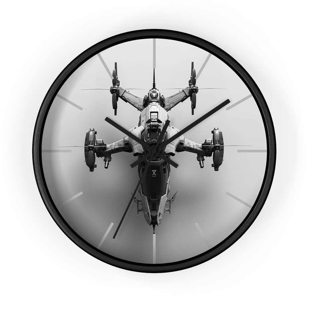 Futuristic Sci-fi Spaceship Clock Face Unique Galactic Wall Clock ...