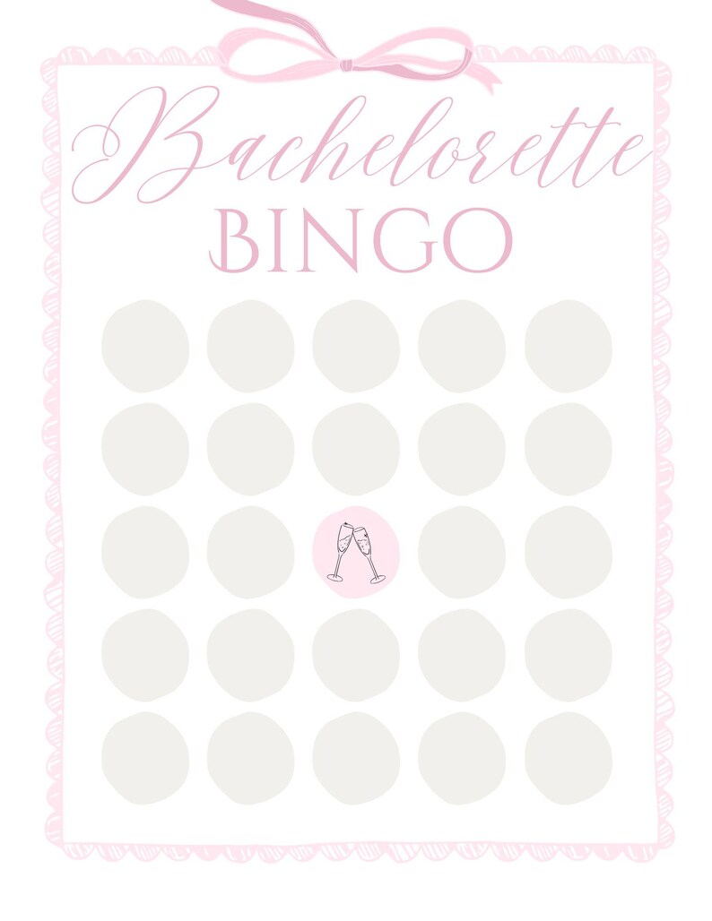 Bachelorette Bingo Game: Fun Girls Night Activity (digital Download) - Etsy