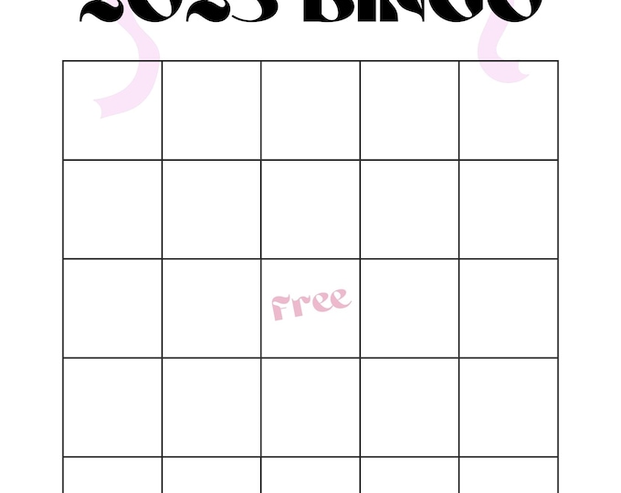2025 DIY Bingo Card - Etsy