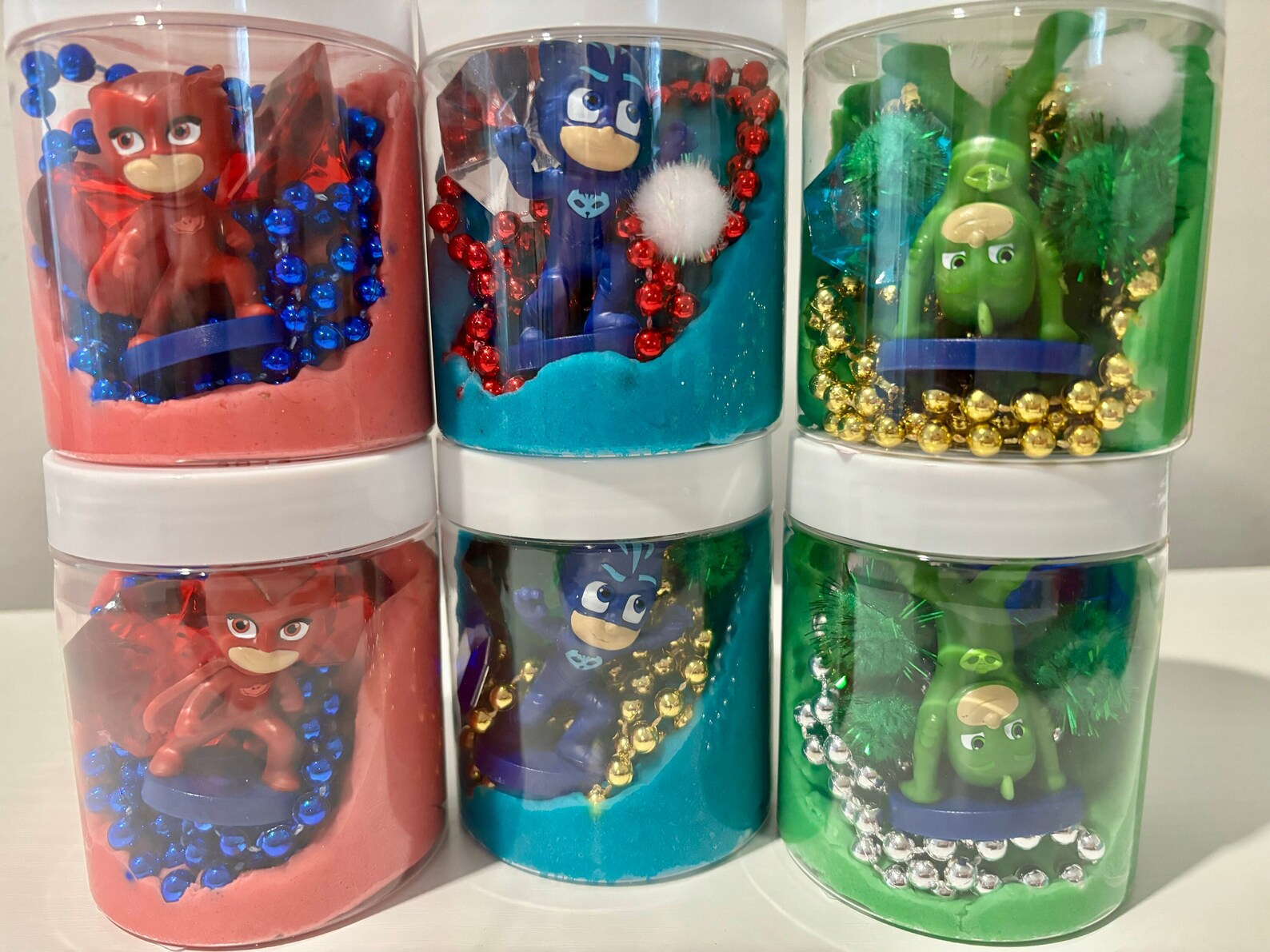 PJ Masks Inspired Sensory Playdough Jar, Party Favor 8oz Non-toxic ...