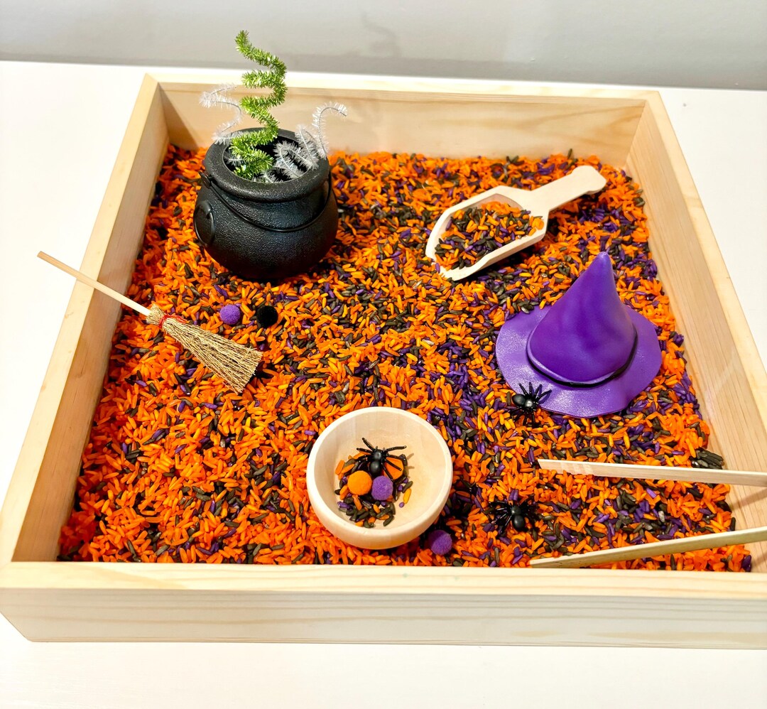 Witches Brew Halloween Sensory Rice Bin: Montessori Play Kit - Etsy
