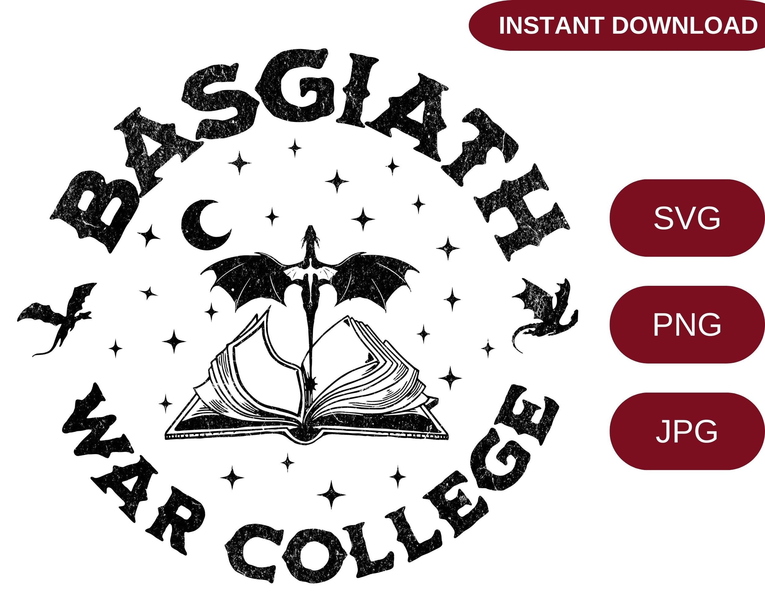 Basgiath War College PNG SVG Fourth Wing Dragon Digital Spines Svg File ...