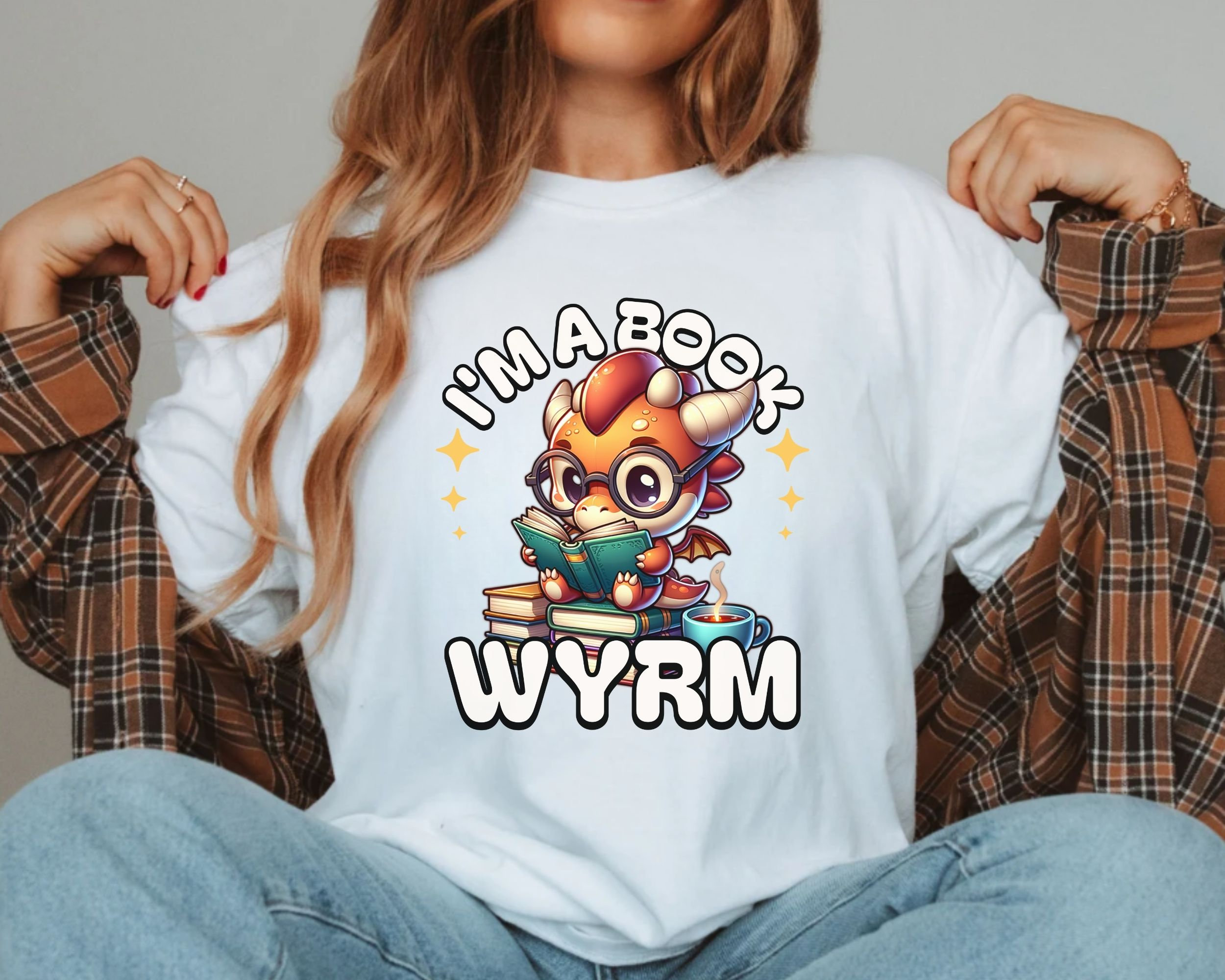 Wyrm Book Dragon Graphic Gift for Book Lover and Bookworm, Fantasy ...