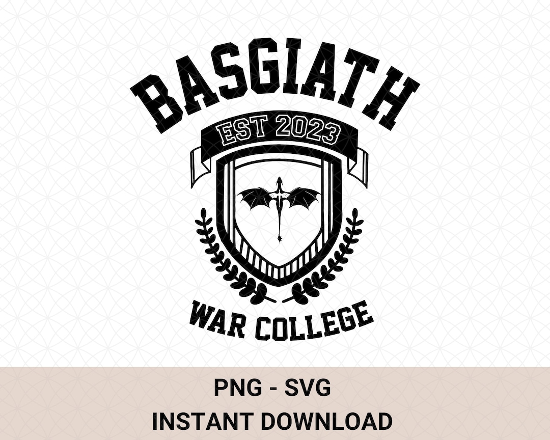Basgiath War College PNG Fourth Wing Dragon Digital Svg/png File, Iron ...