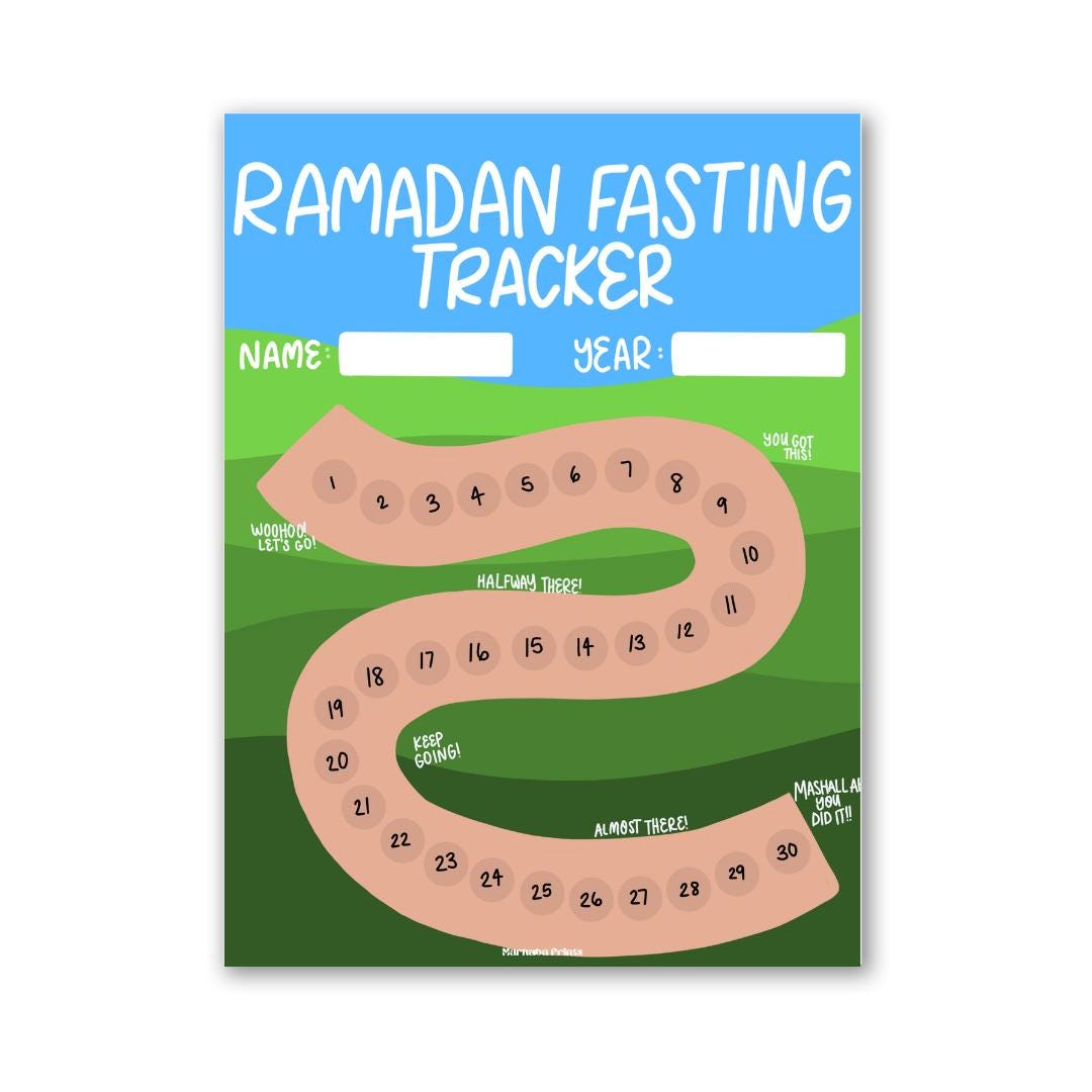 Islamic Printable Sheet for Kids - Ramadan Fasting Tracker Activity ...