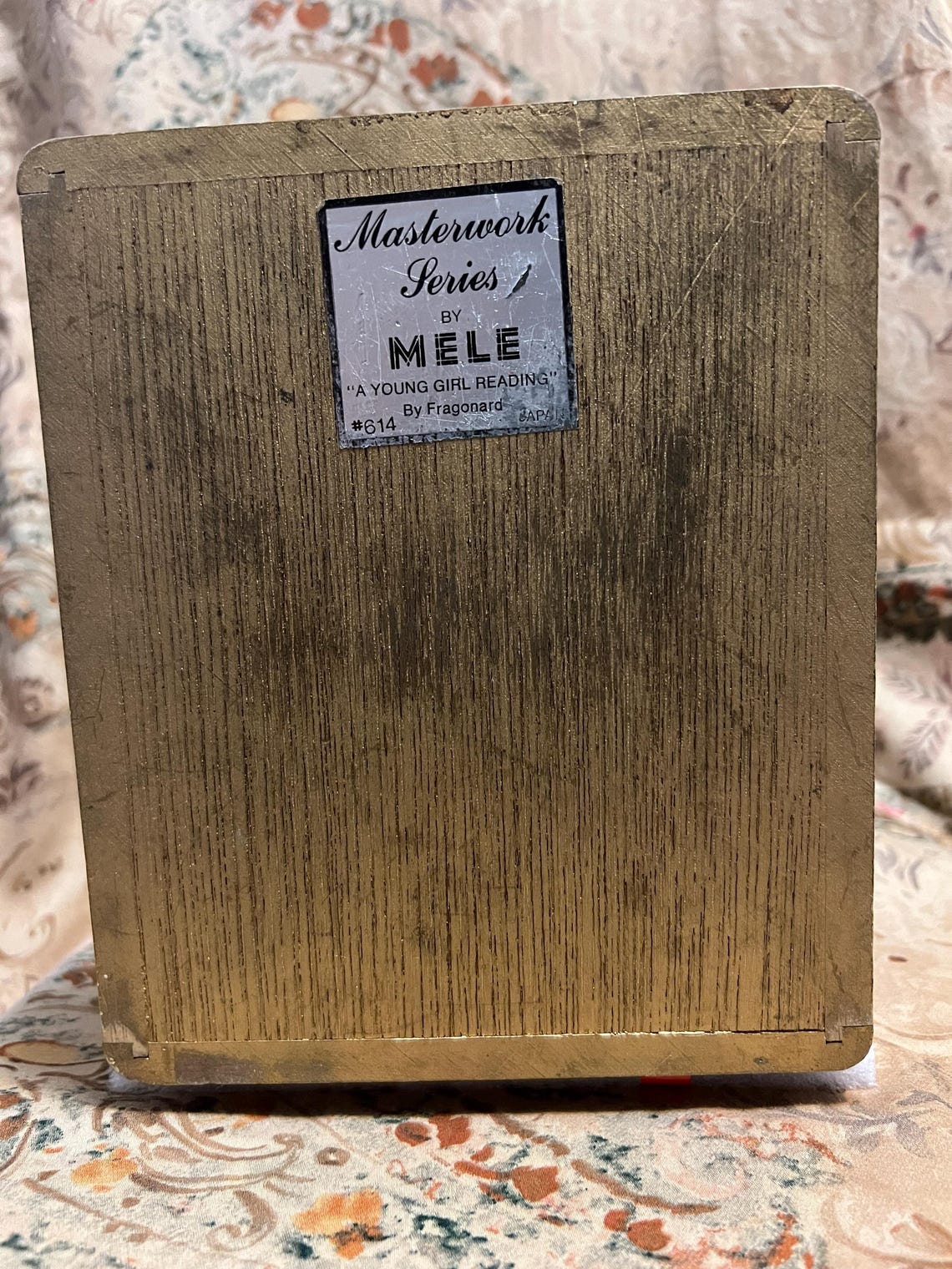 Vintage Mele Jewlery Box - A Young Girl Reading Jean Honore Fragonard ...