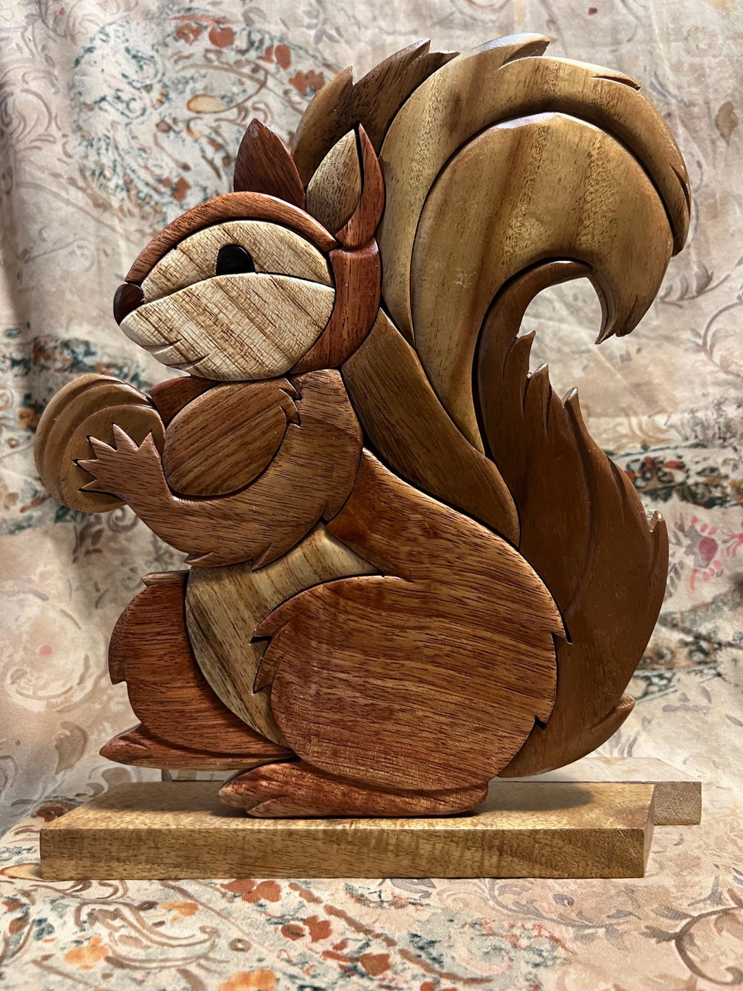 Squirrel Nut Intarsia Wood Table Top Home Decor Figurine - Etsy