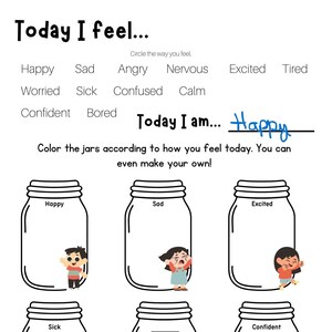 All About Me and My Feelings Worksheet With Printer Friendly Flash ...