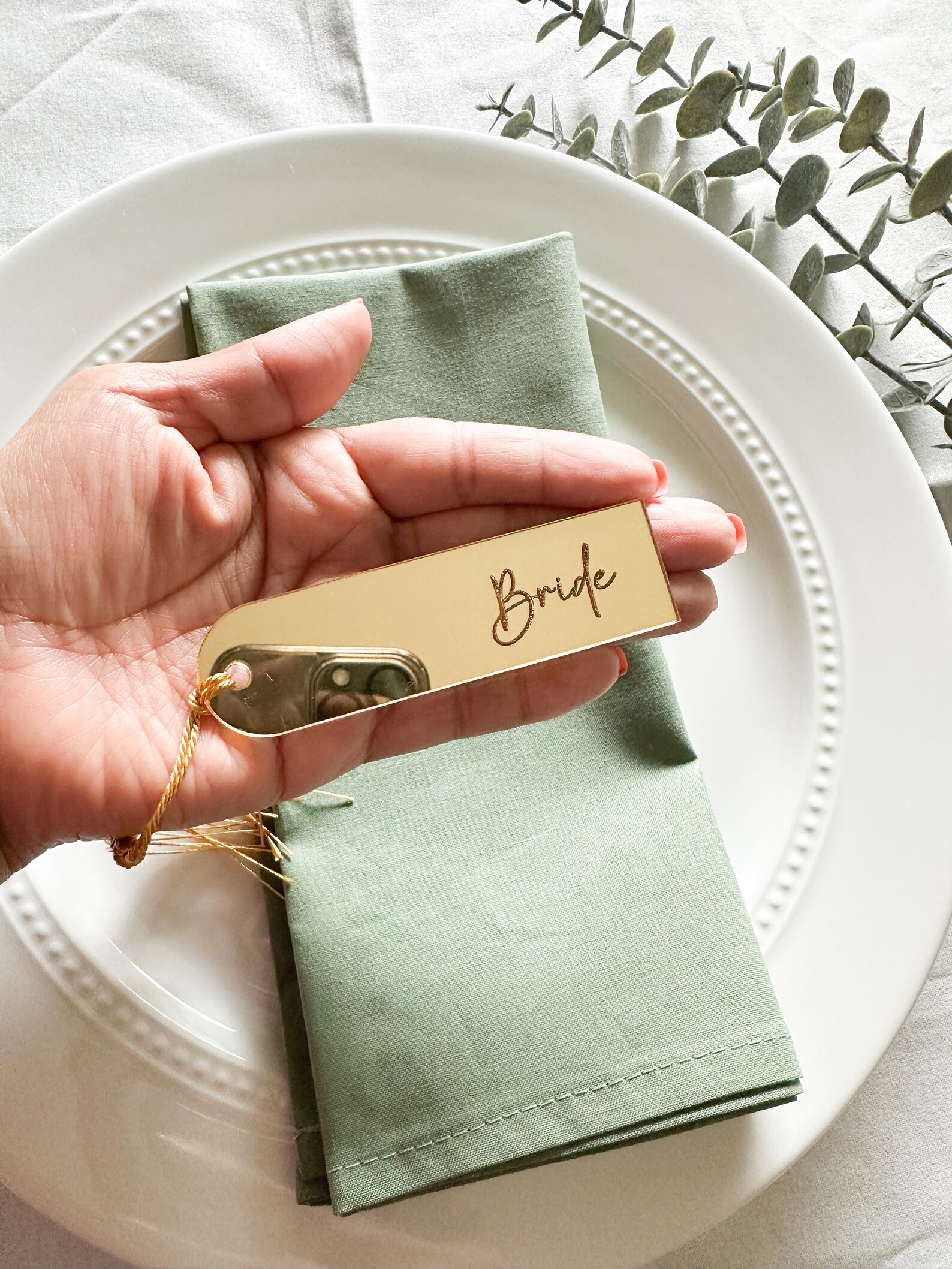 Wedding Place Cards, Wedding Name Card, Custom Gold Arched Wedding Name ...