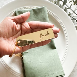 Wedding Place Cards, Wedding Name Card, Custom Gold Arched Wedding Name ...