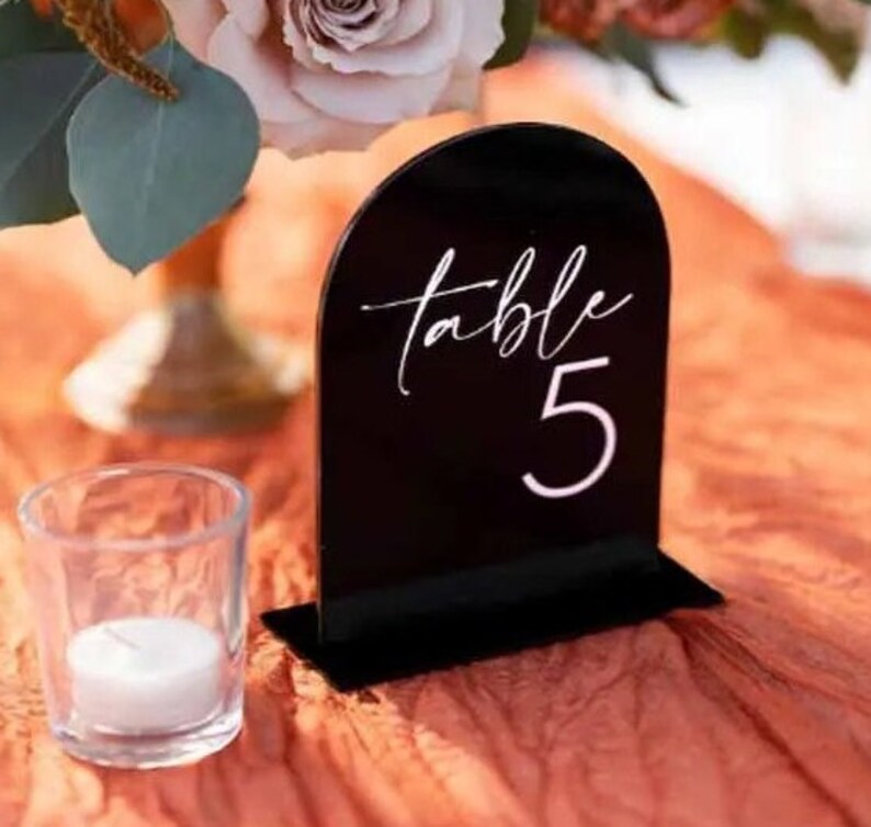 Wedding Reception Table Numbers White and Black Table Numbers With ...