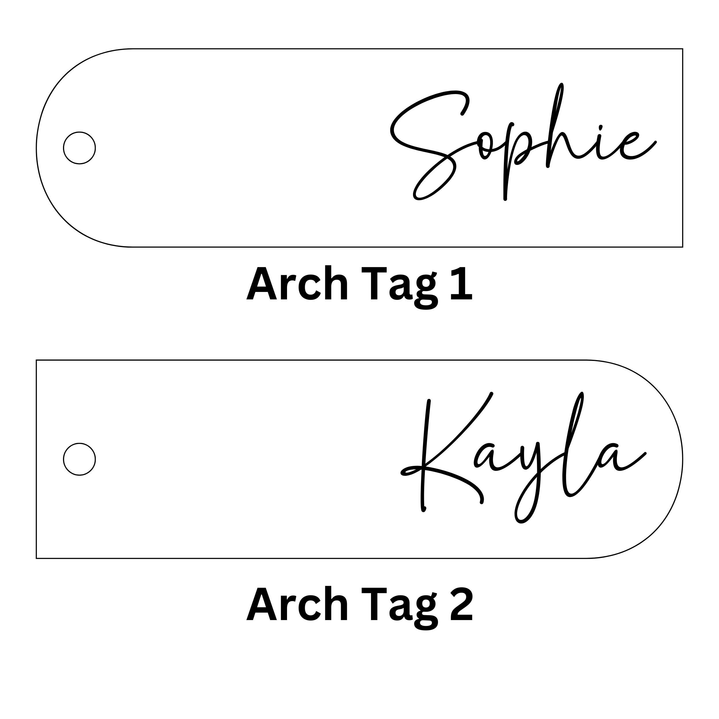 Wedding Place Cards, Wedding Name Card, Custom Gold Arched Wedding Name ...