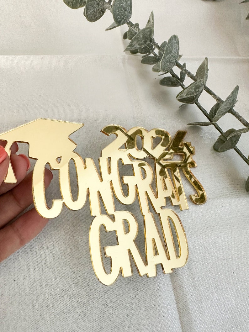 Graduation Cake Topper, Grad Cap Topper, Class of 2024 Graduate ...