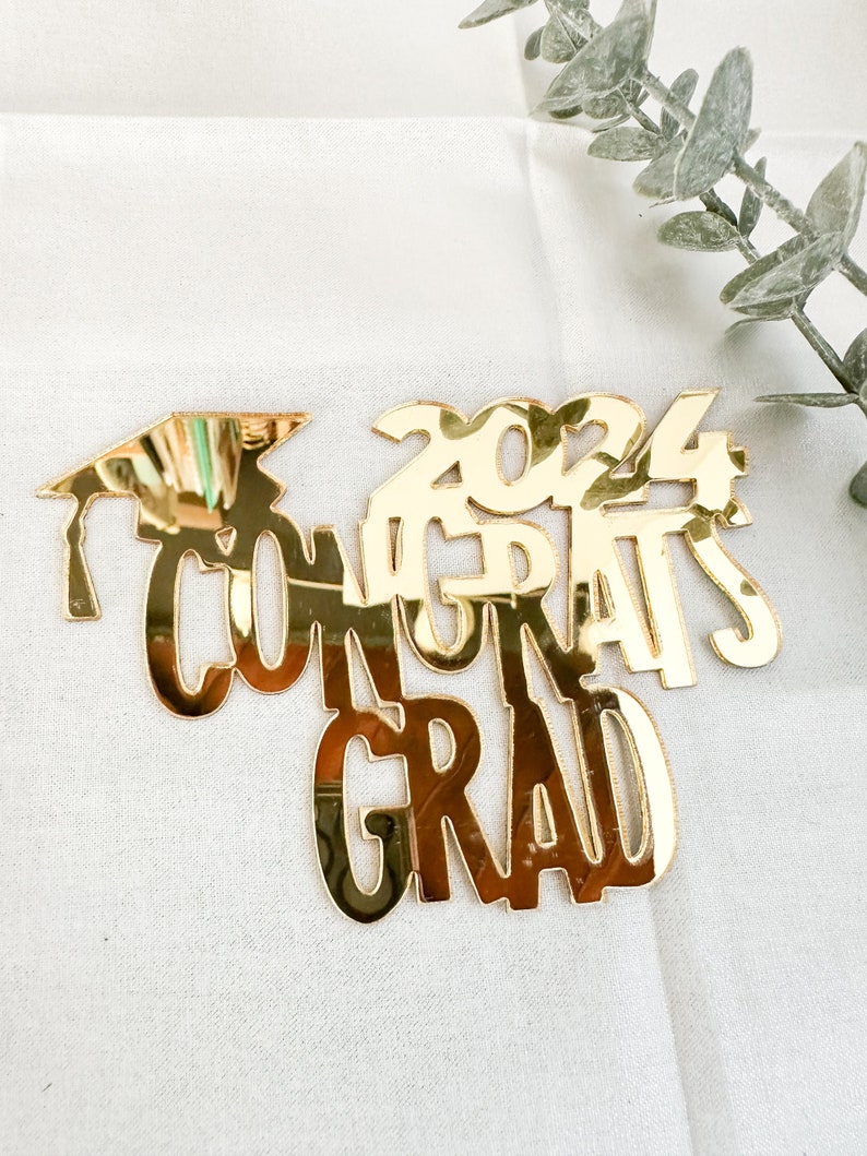 Graduation Cake Topper, Grad Cap Topper, Class of 2024 Graduate ...