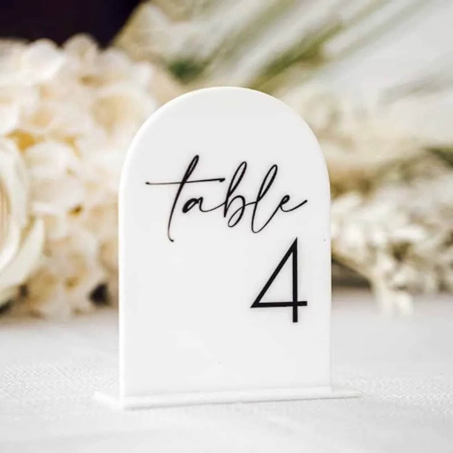 Wedding Reception Table Numbers White and Black Table Numbers With ...