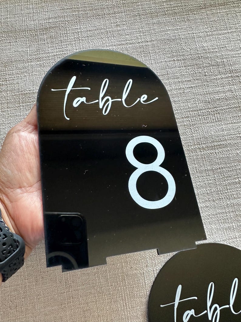 Wedding Reception Table Numbers White and Black Table Numbers With ...