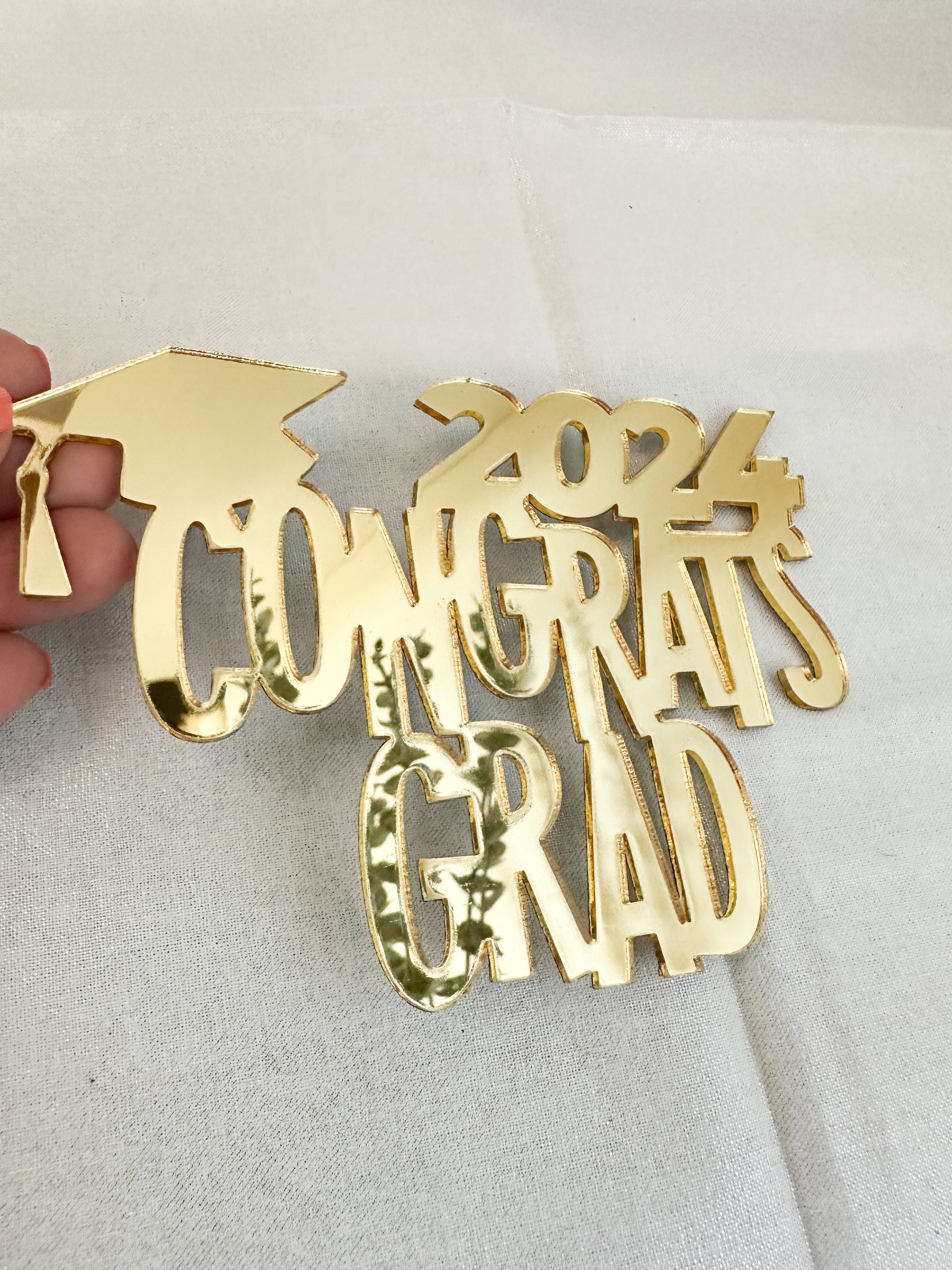 Graduation Cake Topper, Grad Cap Topper, Class of 2024 Graduate ...