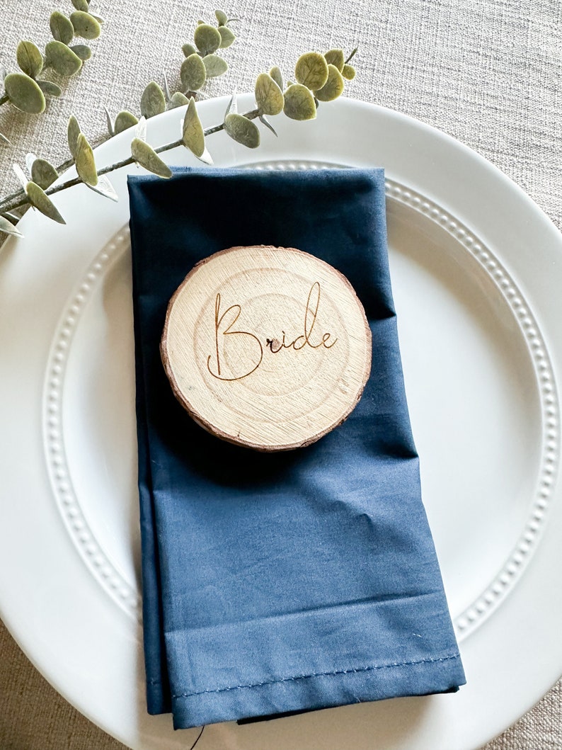 Personalized Wood Wedding Place Cards Wedding Table Décor Custom ...