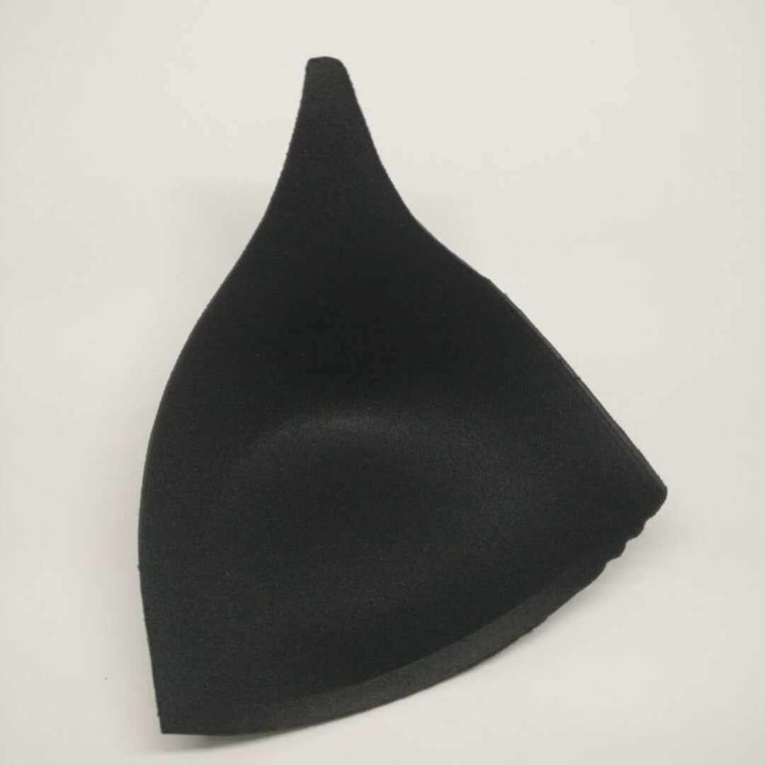 Black Removable Push-up Molded Bra Padding, Long Pear Shaped Cups ...