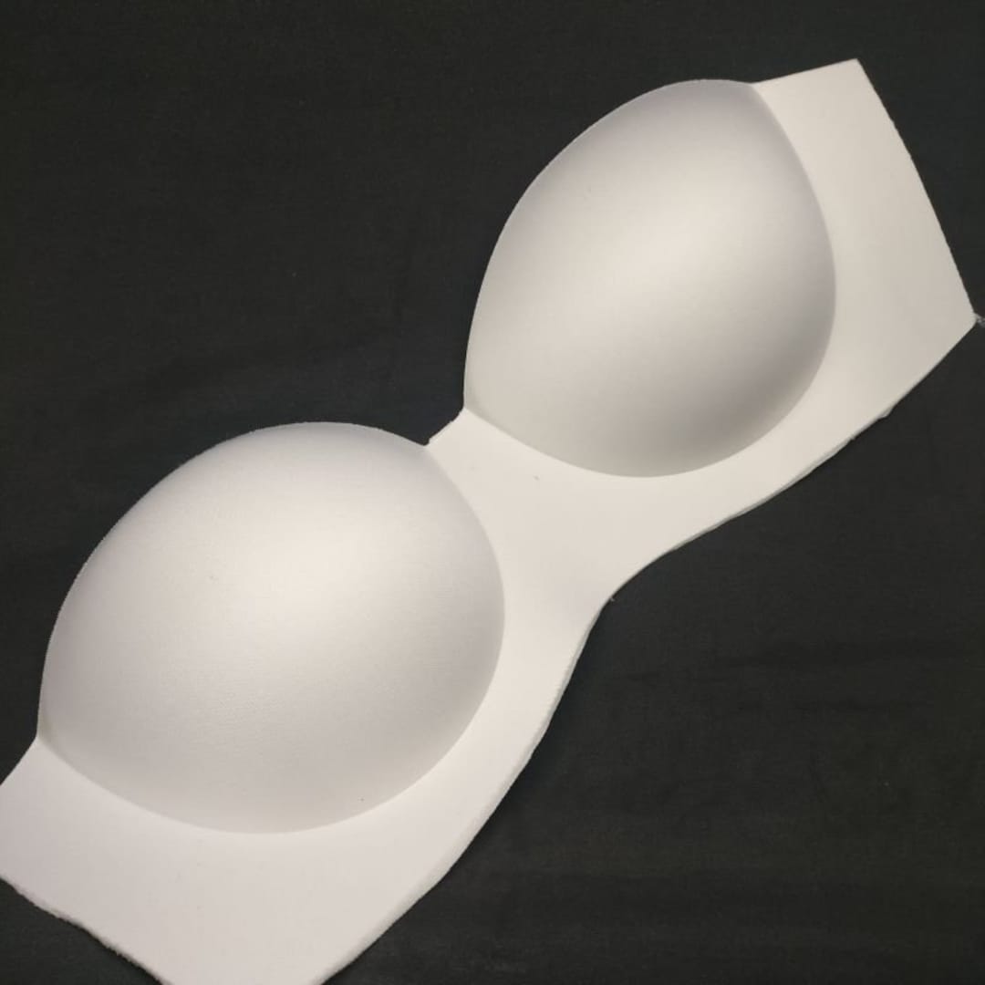 Professional White One Piece Insert Bra Pad No Push-up Round Neckline ...