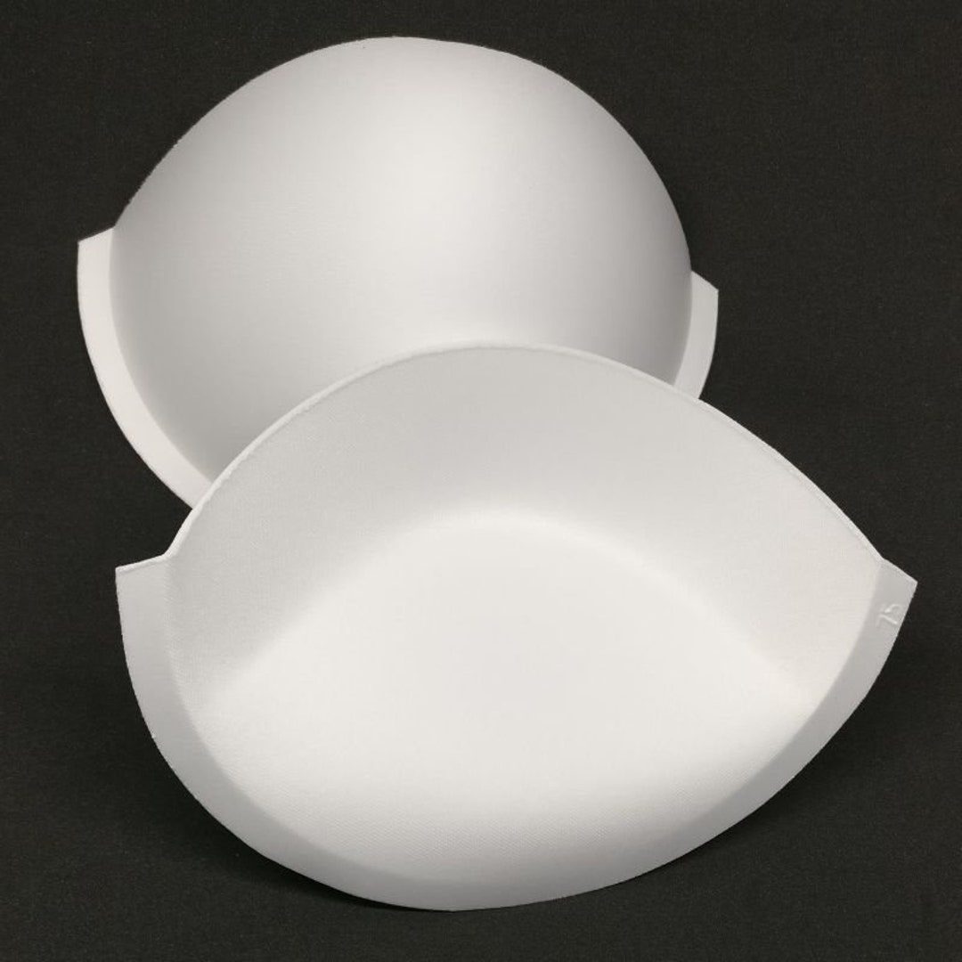 White Foam Bra Pads Molded Bra Cups BIG Pushup Lingerie Inserts Beige ...