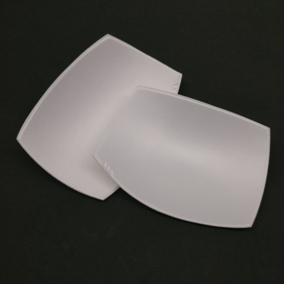 White Thick Rectangular Bandeau Cup Foam Bra Inserts Molded Bra Cups ...