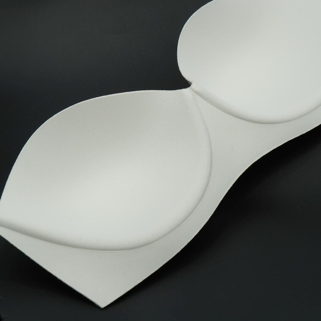 Solid One Piece Insert Bra Pads Deep Cut Large Push-up Round Neckline ...