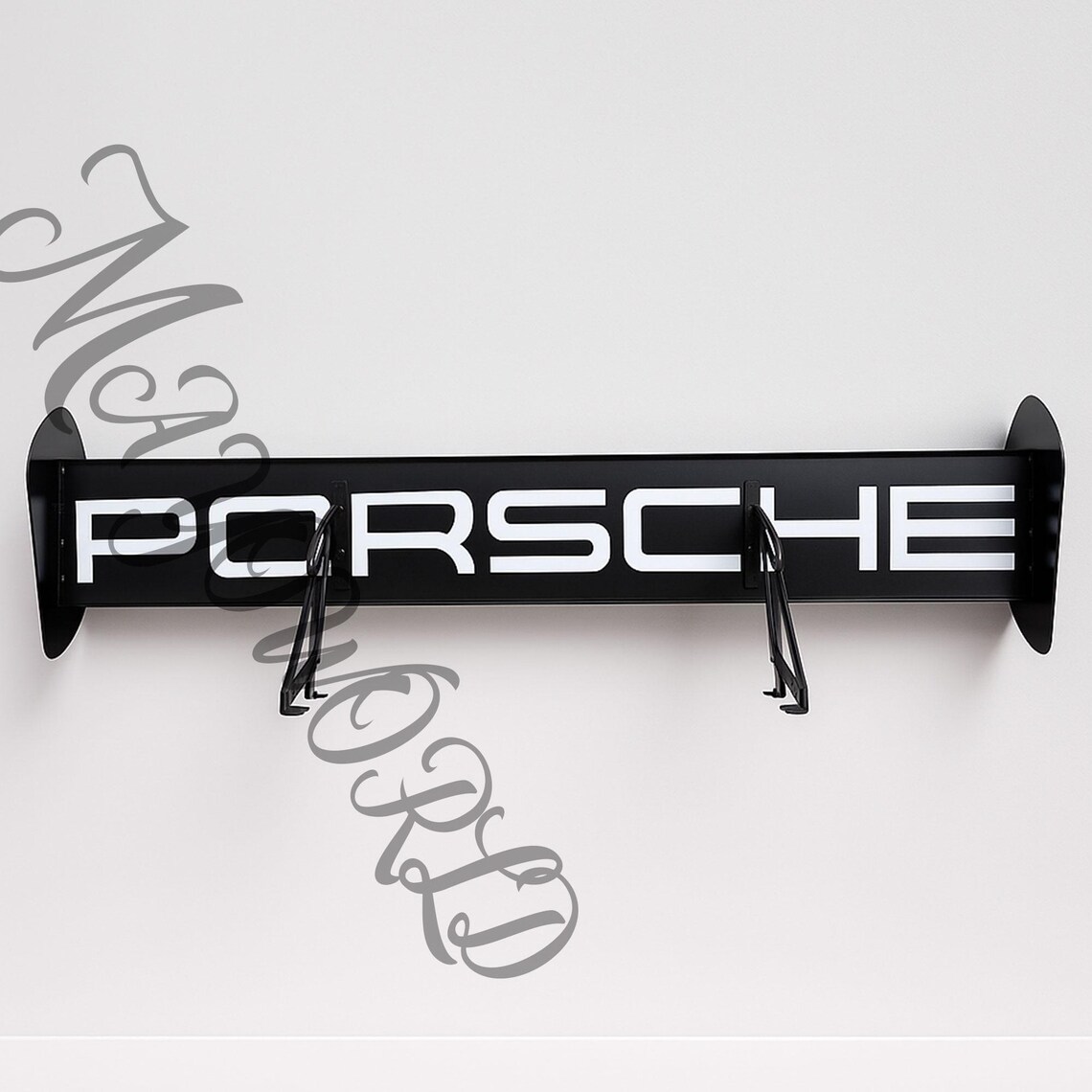 GT4 RS Style Spoiler Shelf – Aerodynamic Rear Wing Wall Shelf With Bold ...