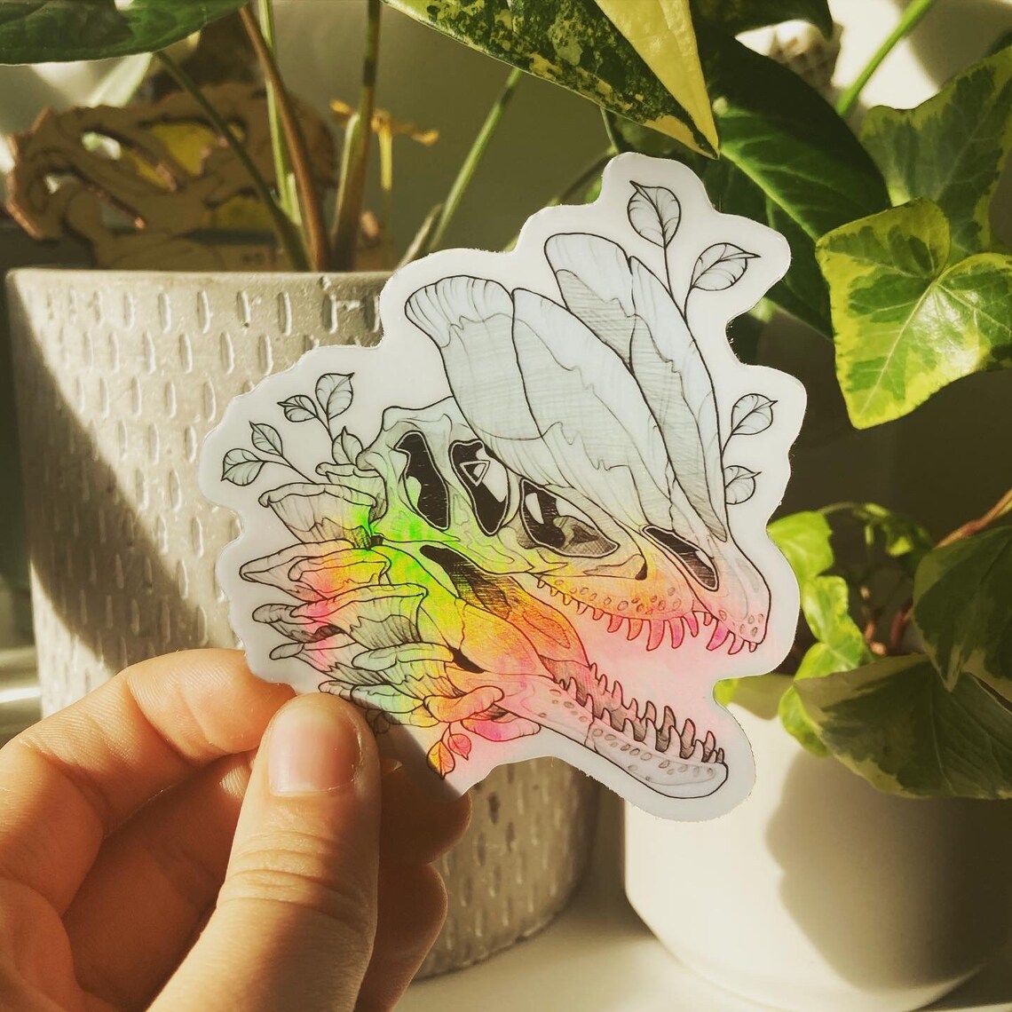 Holographic Dinosaur Stickers - Etsy