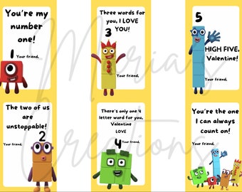 Numberblocks Valentines, Numberblocks Vday Cards, Number Blocks ...