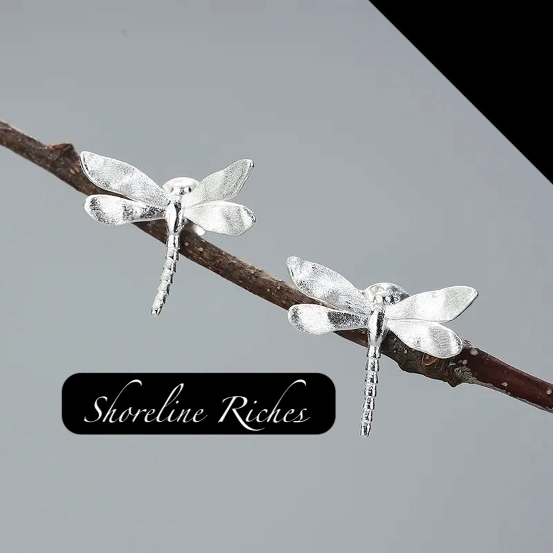 Delicate Dragonfly of Beautiful Butterfly in Solid Sterling Silver or ...