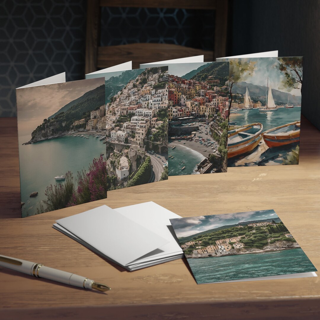 Italian Seaside Themed Greeting Cards/ Multi Pack Italy Note Cards ...