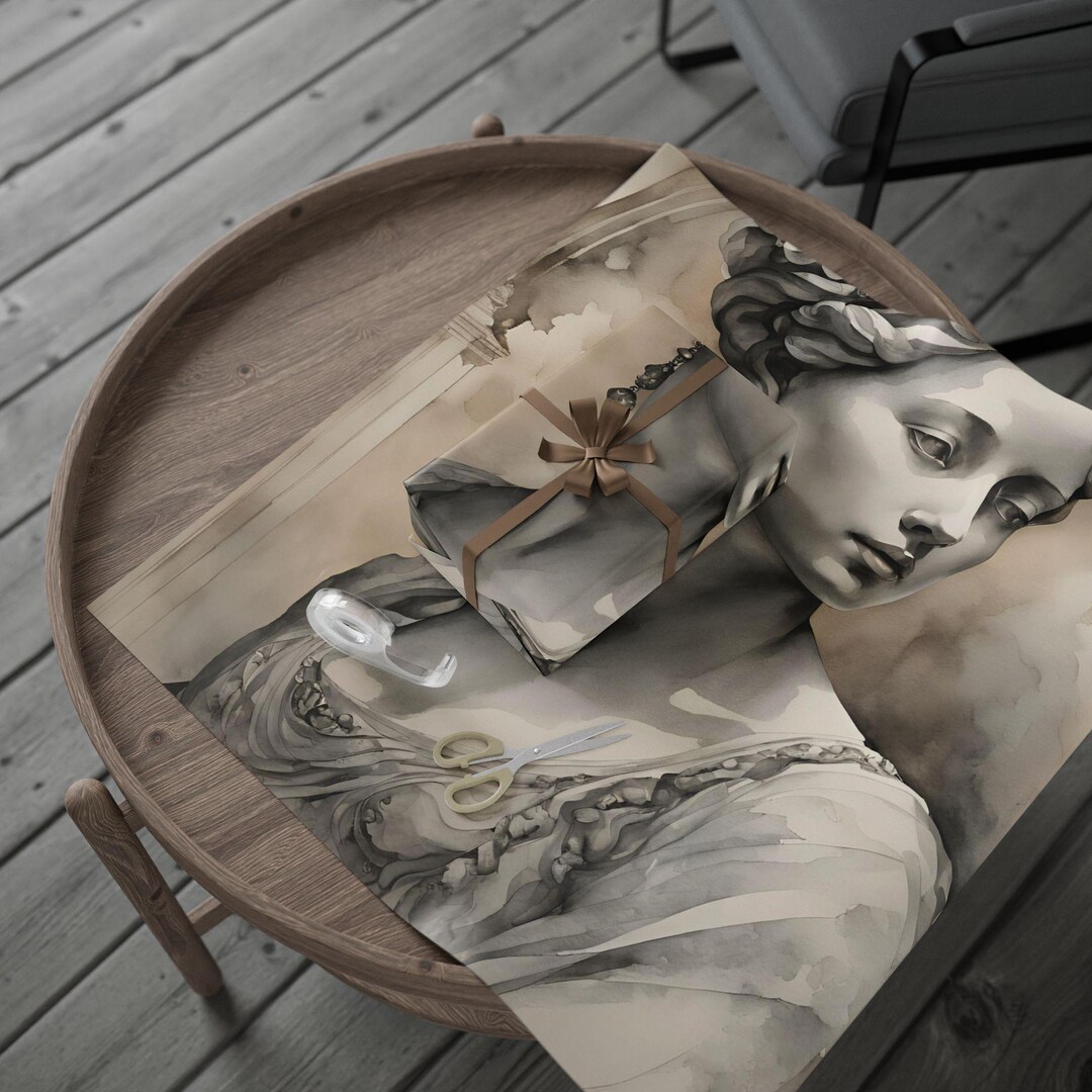 Renaissance Gift Wrap L Roman Statue Gift Wrap L Italian Aesthetics L ...