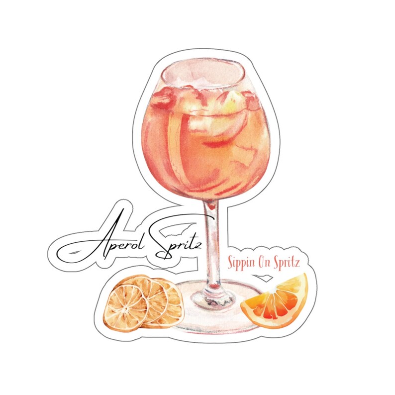 Aperol Spritz Sticker: Italian Cocktail Vinyl Decal - Etsy